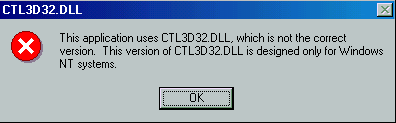 Correcting CTL3D32.DLL Error